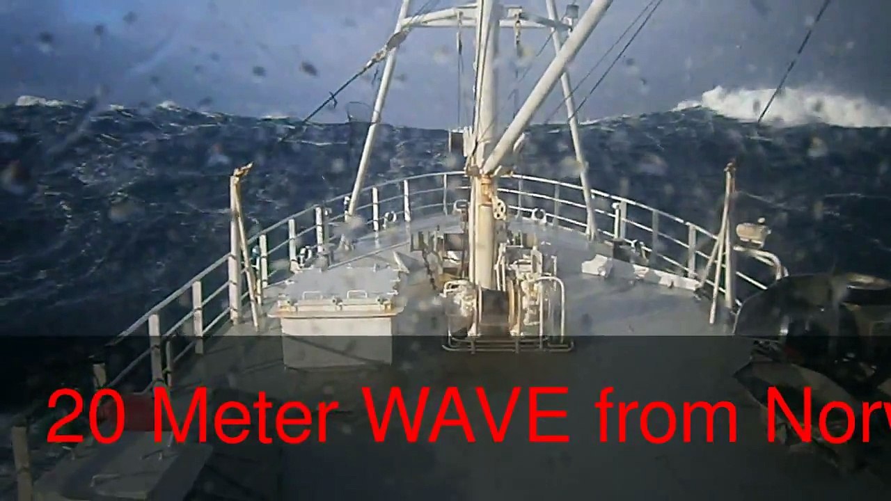 20 Meter WAVE from Norway Sea... - video Dailymotion