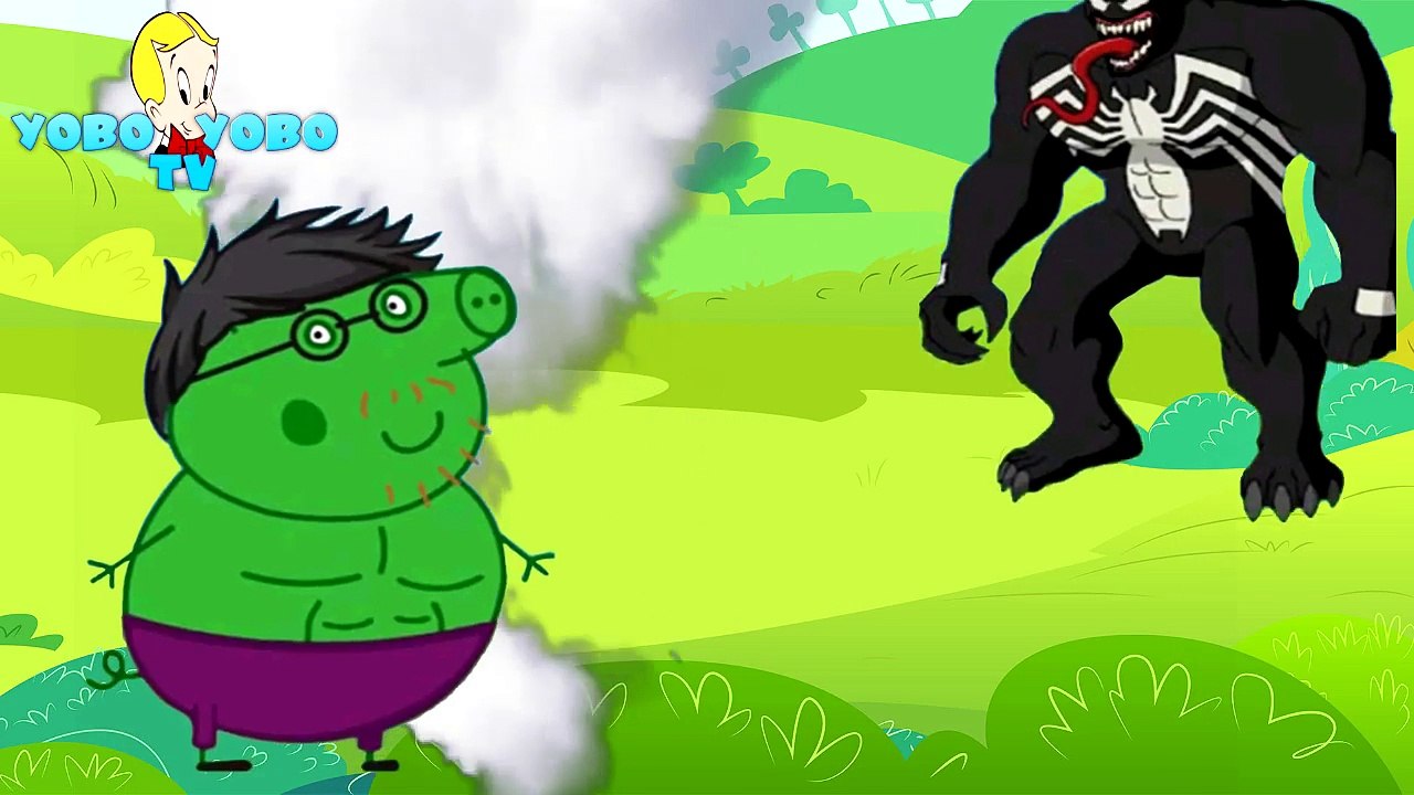 Cartoon Spiderman Peppa Pig Finger Family Collection Hulk vs Venom HD ...