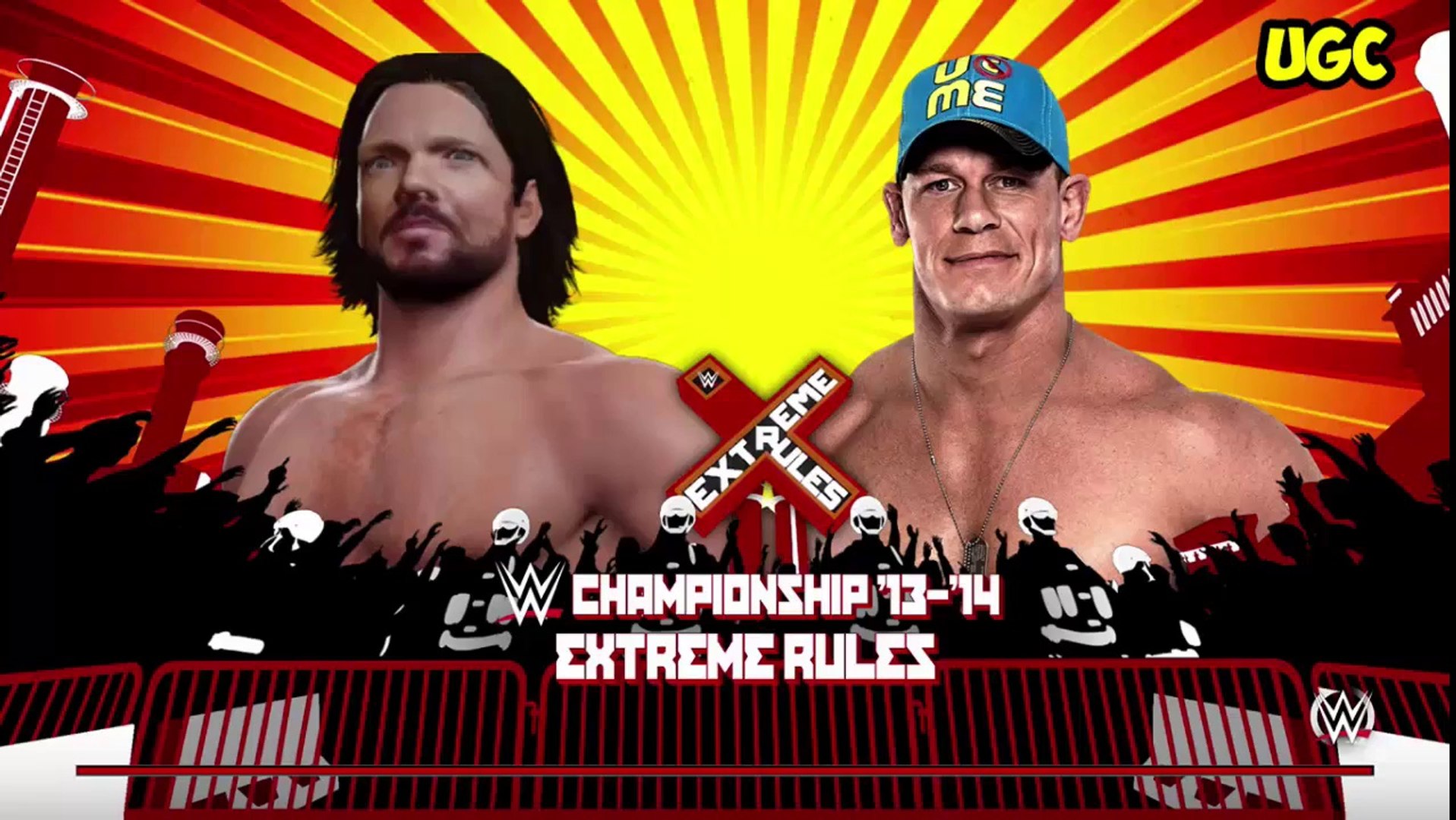 Wwe 2k14 Justin Gabriel Vs John Cena Youtube