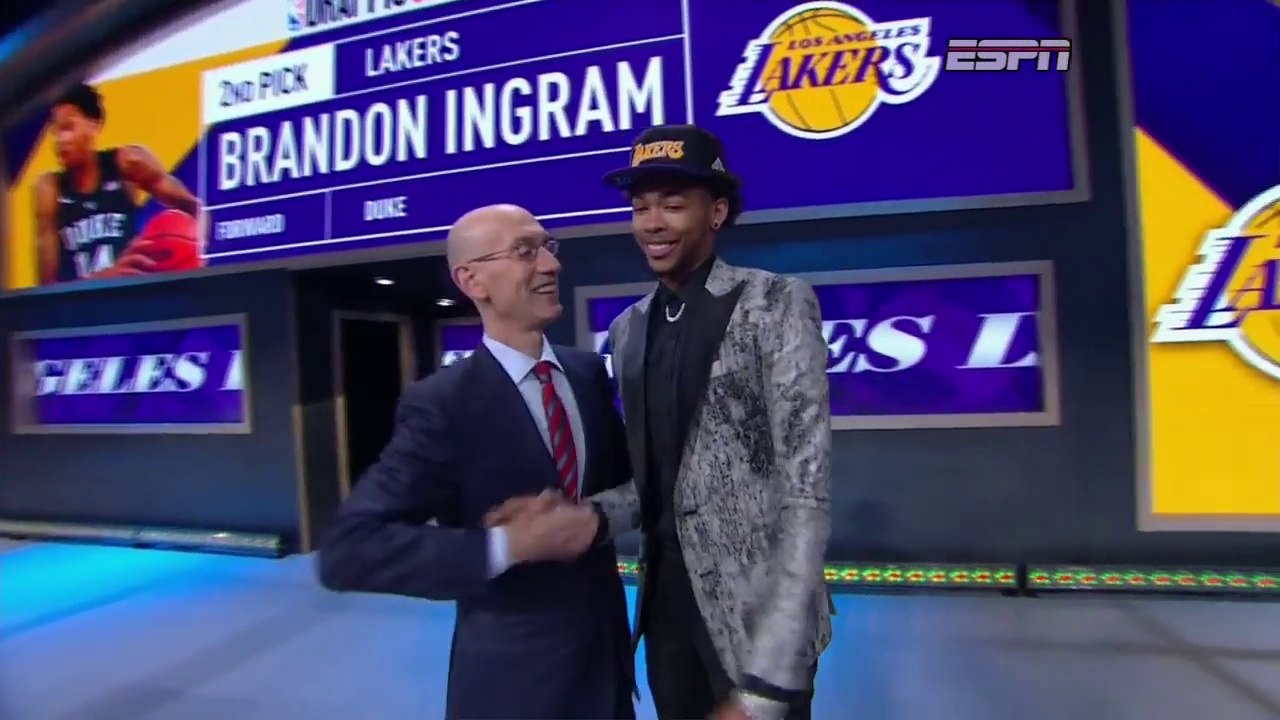 Brandon Ingram sélectionné en 2ème choix de la draft NBA 2016 - Vidéo ...