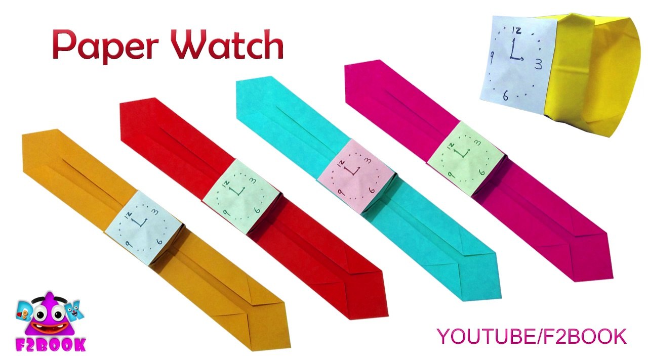 Childrens Craft Paper Watch Easy Make Watch || Origami For Kids F2BOOK ...