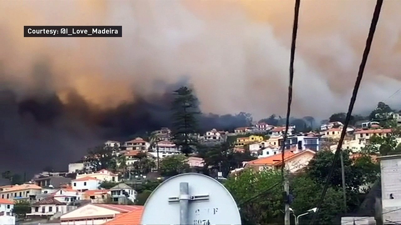 Madeira wildfires: Three dead and hundreds evacuated - video Dailymotion