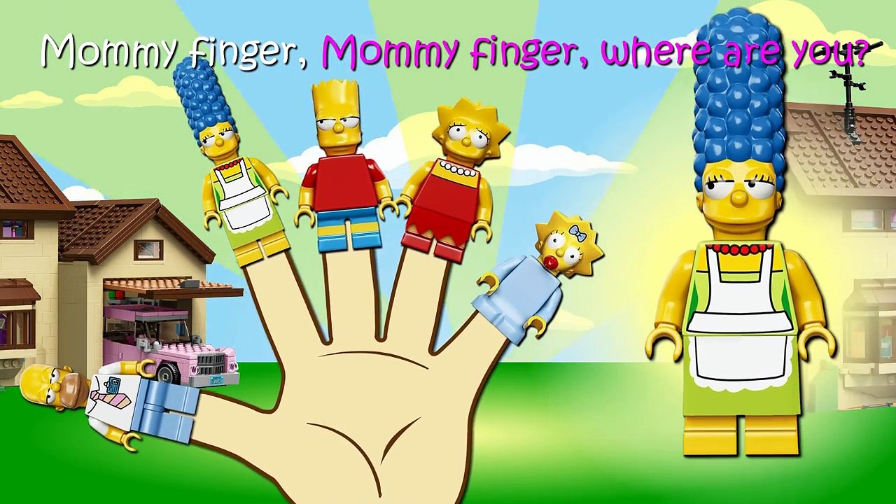 The Simpsons Lego 3D Finger Family Nursery Rhymes Lyrics – Видео ...