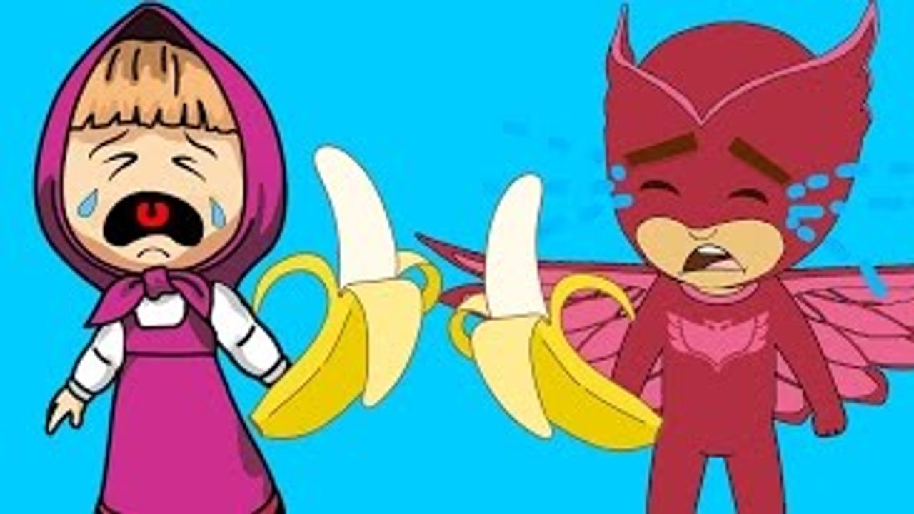 Masha And The Bear with PJ Masks Catboy Gekko Owlette Crying in Prison ...