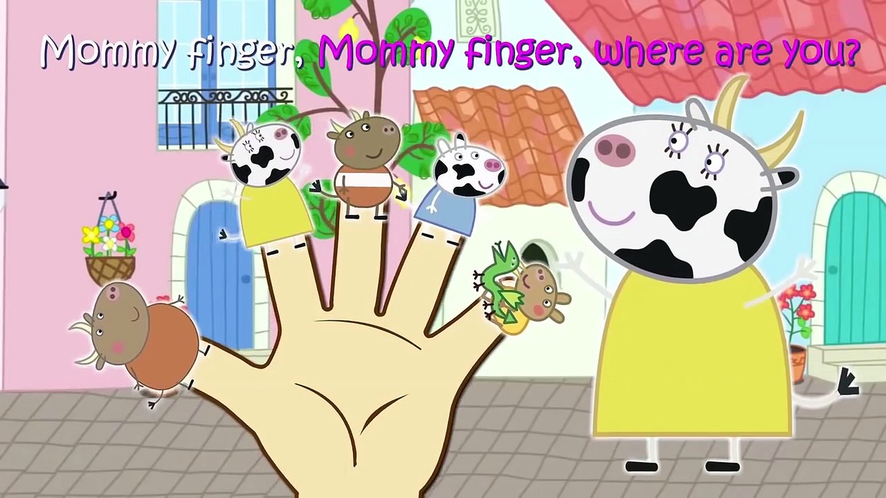 Pepa Pig Cow Finger Family Nursery Rhymes and More Lyrics - video ...