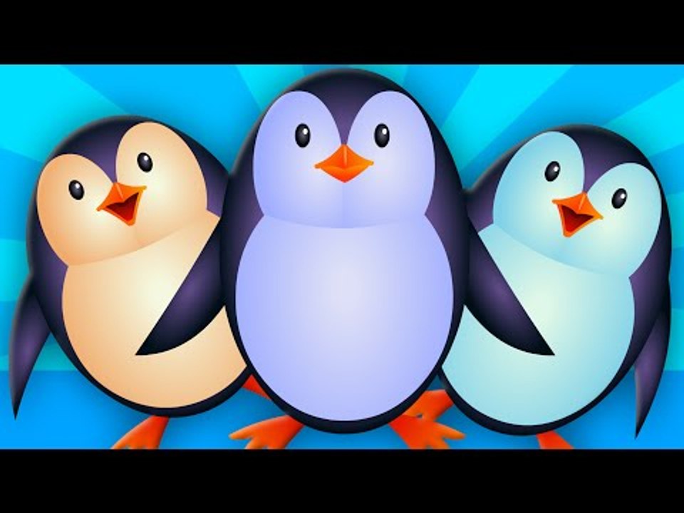 five little penguins | nursery rhymes | kids songs | childrens rhymes ...