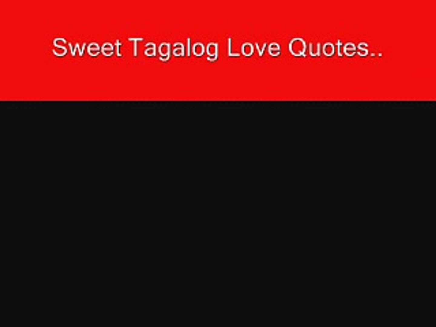 Sweet Tagalog Love Quotes