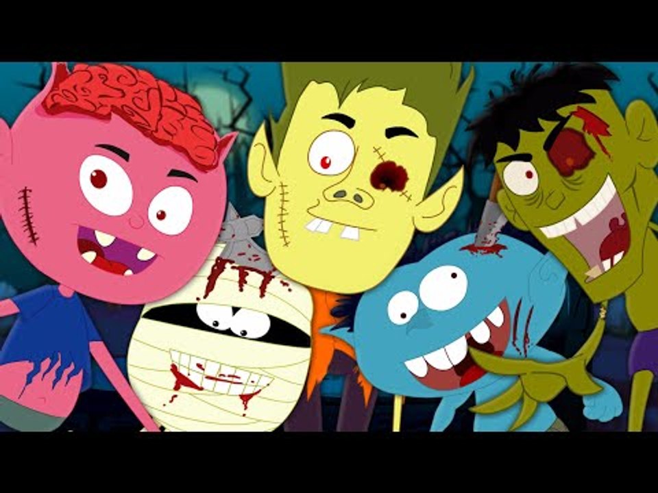 Five Scary Zombies | Scary Nursery Rhymes For Kids And Childrens | Song ...