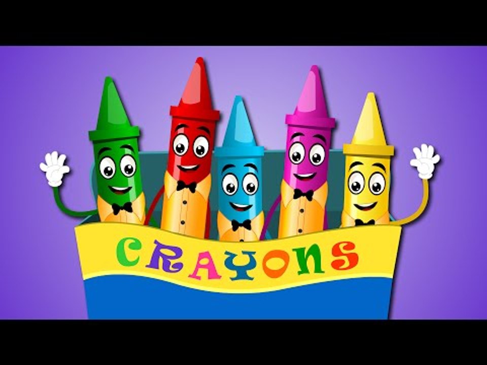 Five Little Crayons | Jumping on the Bad | Nursery Rhymes - video ...