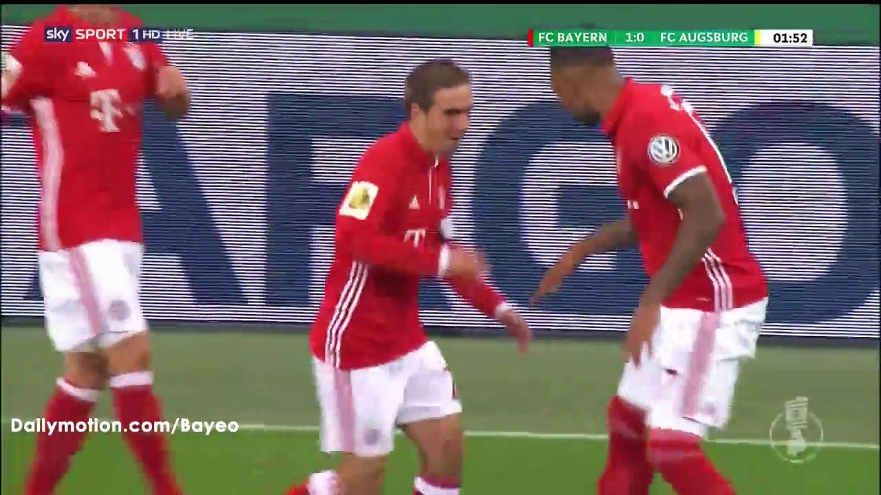 Philipp Lahm Goal HD - Bayern Munich 1-0 Augsburg - 26-10-2016 - video ...
