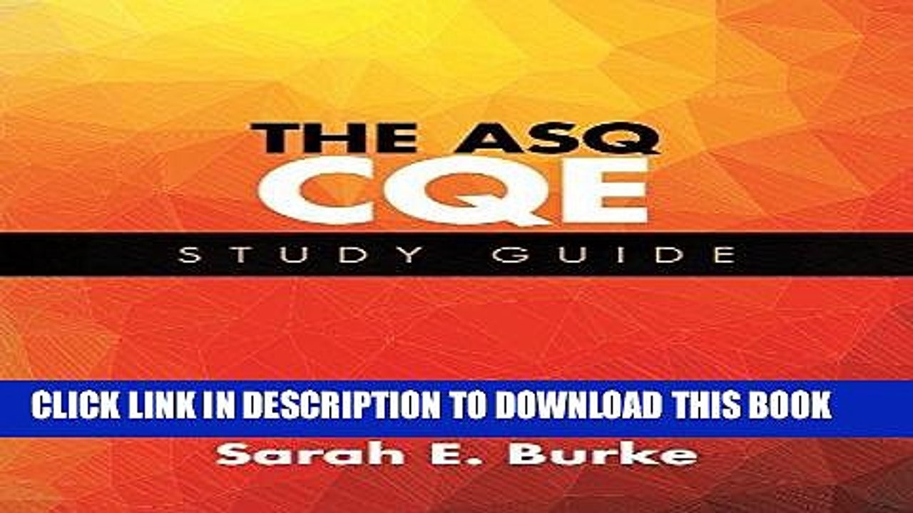 [PDF] The ASQ CQE Study Guide Download online - video Dailymotion