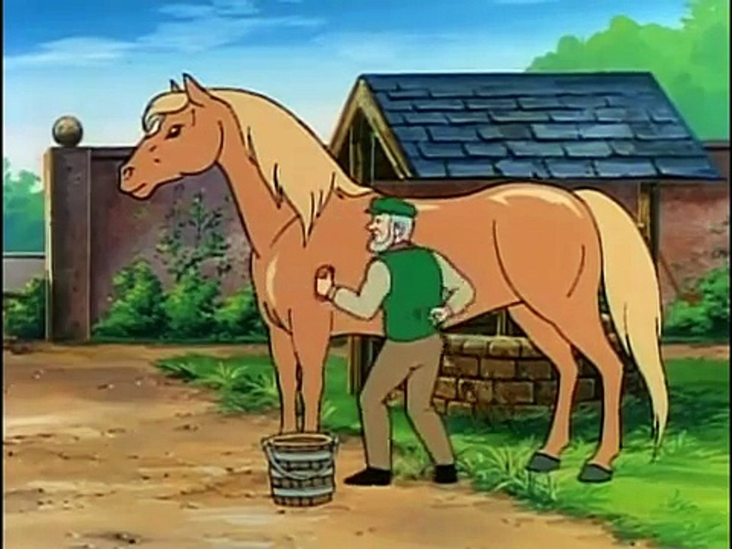 Dessin Animé Effrayant De Cheval
