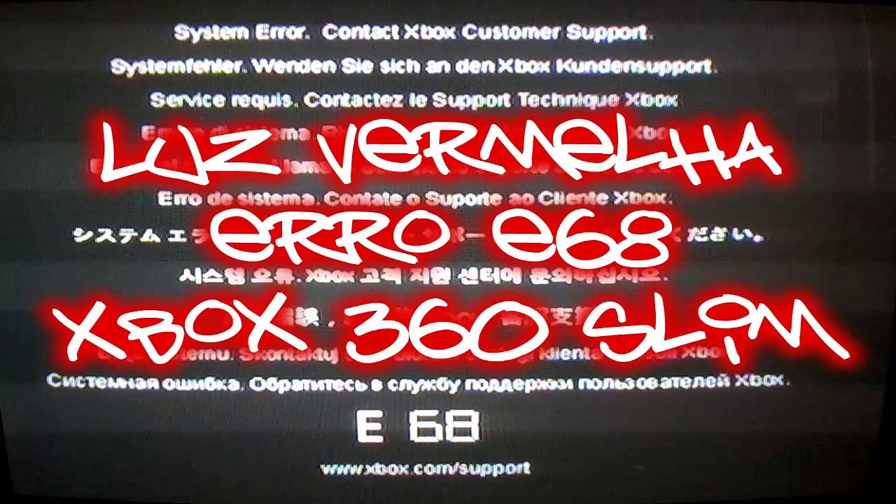 Como Solucionar Luz Vermelho Erro E68 Xbox 360 Slim - Vídeo Dailymotion