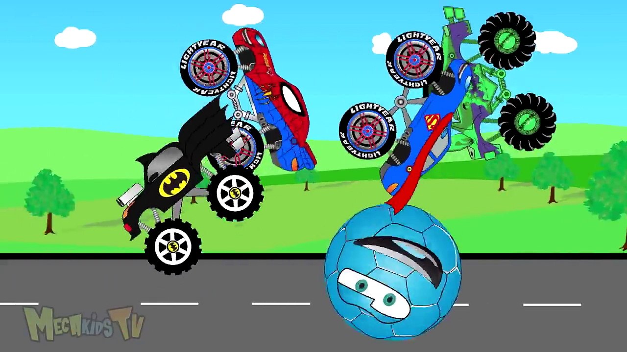 Auto Transport - SuperHeroes Monster Trucks - Video For Kids ...