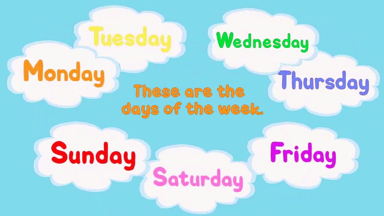 Days of the Week Song 2 - Dailymotion Video