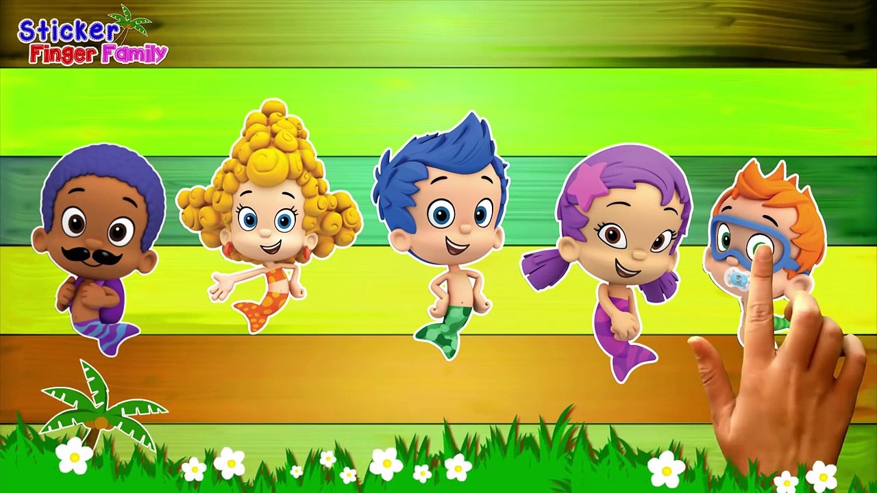 Bubble Guppies Finger Family By Sticker Song - Dailymotion Video