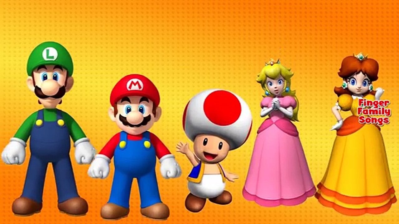 Super Mario Finger Family Songs | Super Mario Children Nursery Rhymes ...