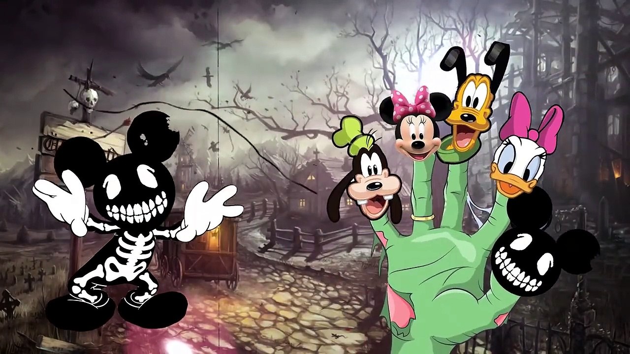 Mickey Mouse Clubhouse Spooky Scary Skeleton Finger Family Song