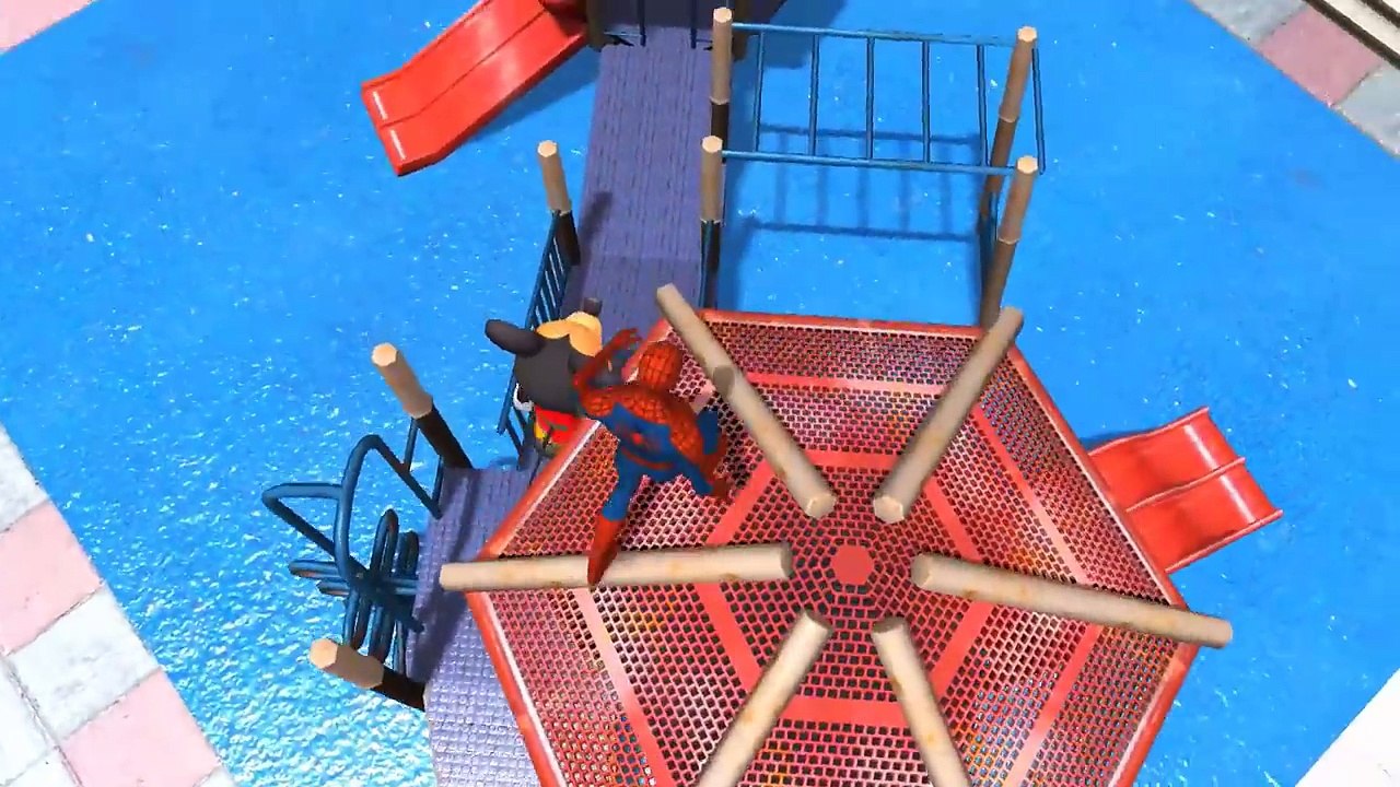 Spiderman samuse avec Elsa de La Reine des Neiges et Woody de Toy Story ...