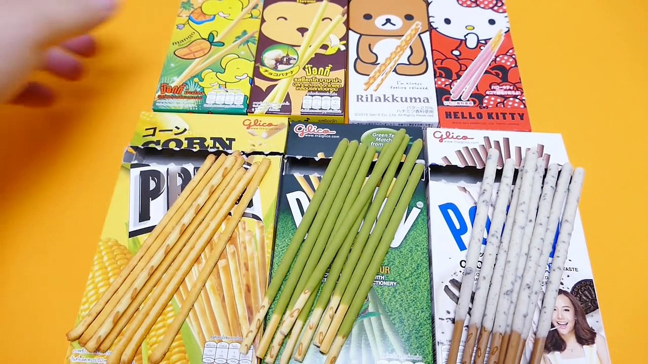 Rilakkuma, Hello Kitty & Pocky Corn, Green Tea & Cookies & Cream Sticks ...