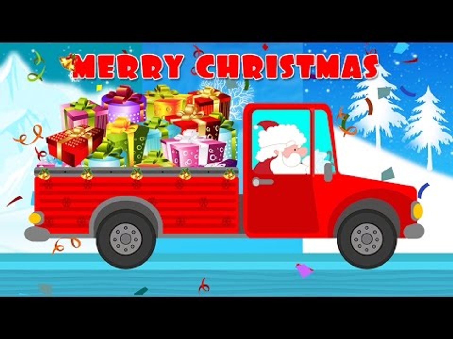 Santa Cartoon Semi Truck Santa Truck Vectors & Illustrations For Free