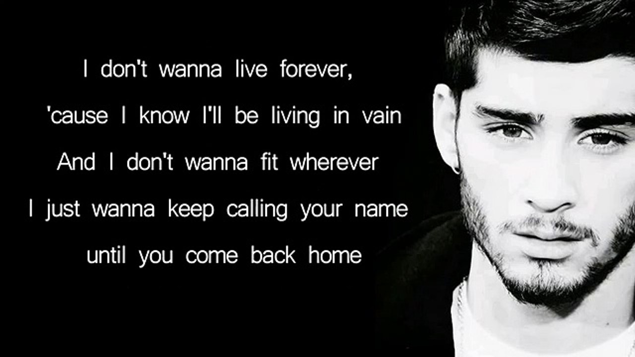 Zayn Malik & Taylor Swift ׃ I Don't Wanna Live Forever (Lyrics) - Vidéo ...