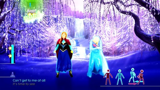 Disney Frozen Let it Go in Just Dance! Games Disney Princess Anna Elsa ...