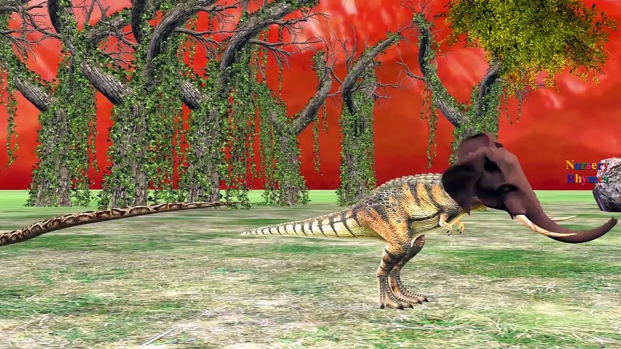 Shark Python Attacks Elephant Dinosaurs | Python Vs Dinosaur Fight To ...