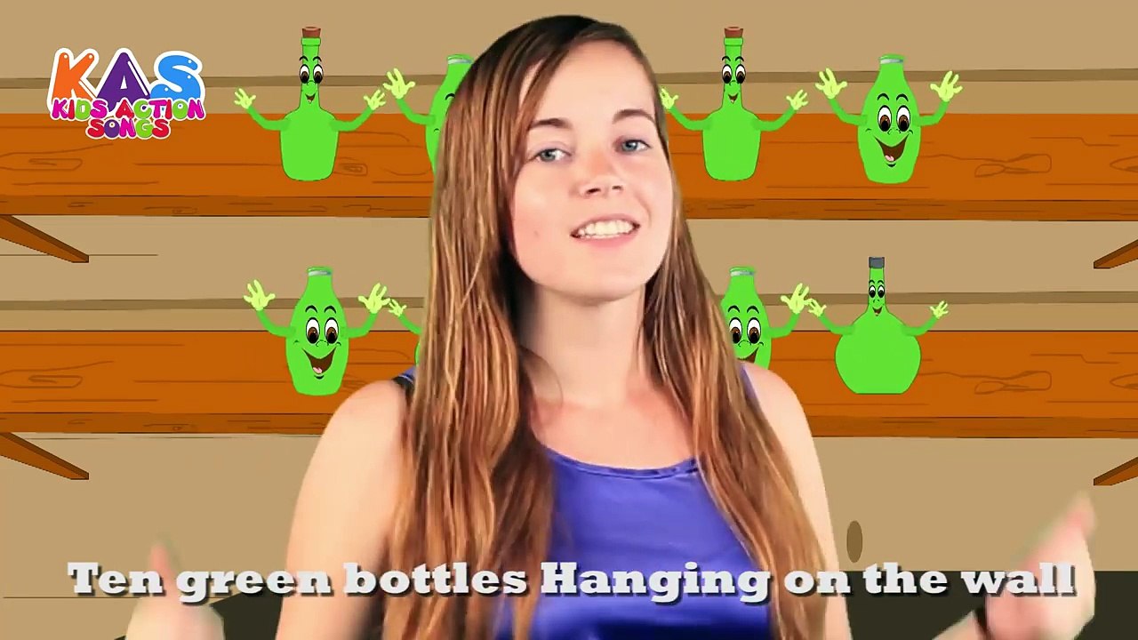 Ten Green Bottles Hanging On The Wall | Action Songs For Children ...