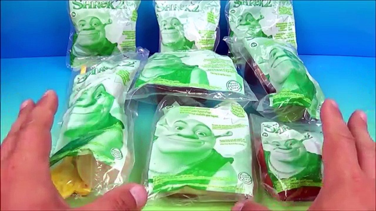 2004 SHREK 2 SET OF 8 BURGER KING KIDS MEAL MOVIE TOYS VIDEO REVIEW by ...