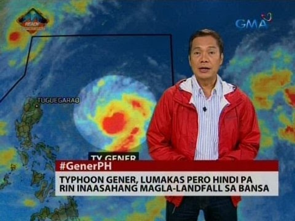 24 Oras: Typhoon Gener, lumakas pero hindi pa rin inaasahang magla ...