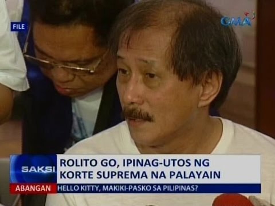 Rolito Go, ipinag-utos ng korte suprema na palayain - video Dailymotion