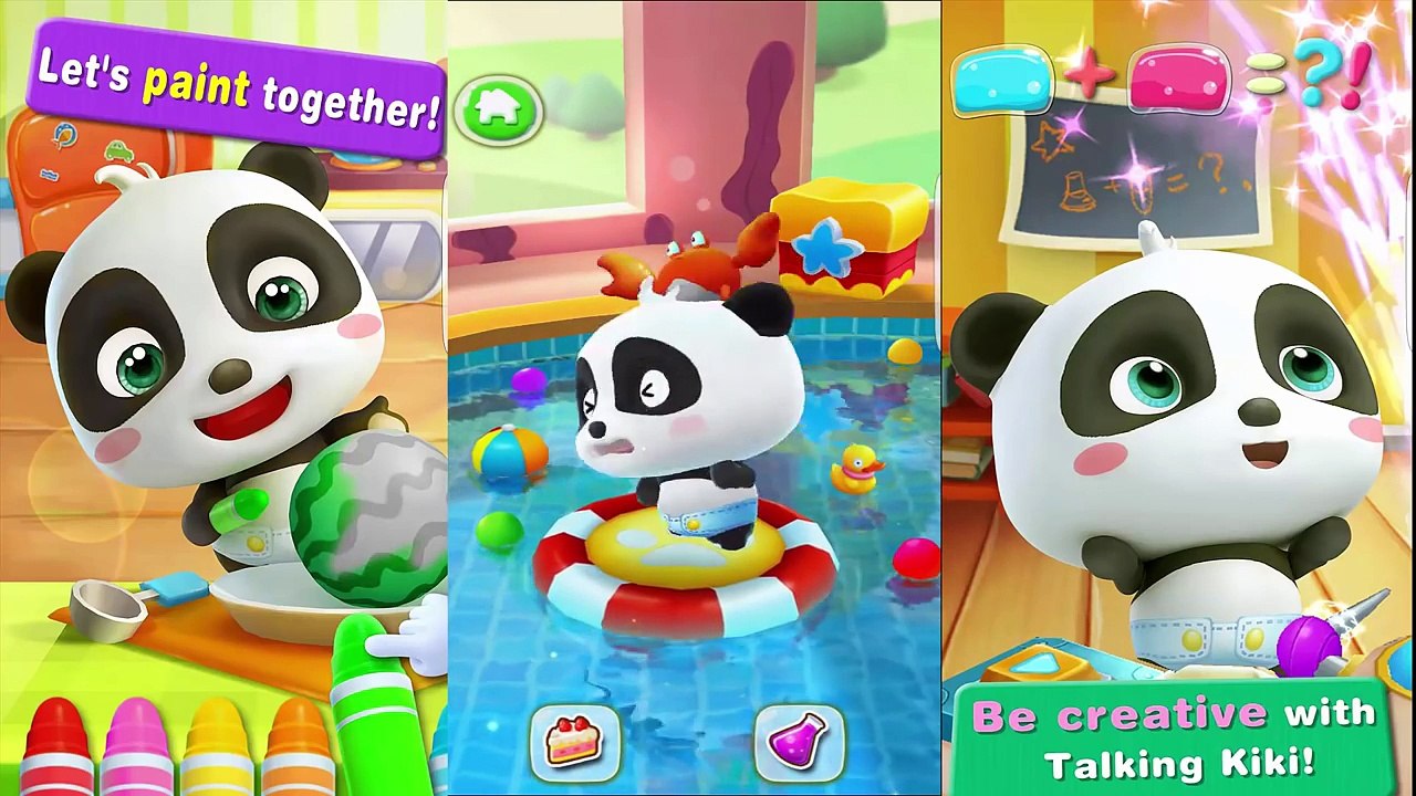 Baby Panda Learning To Color Food, Talk To Kiki, Babybus Kids Games ...