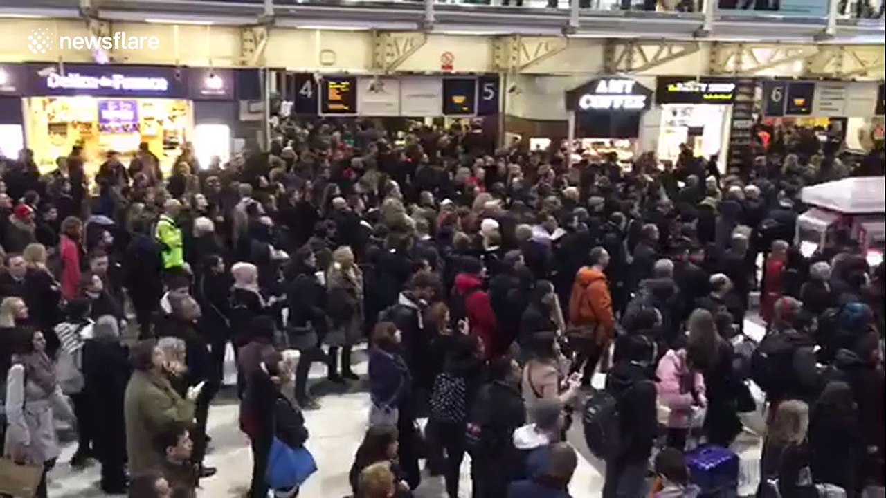 Carnage at Liverpool Street Station during this evening's rush hour ...