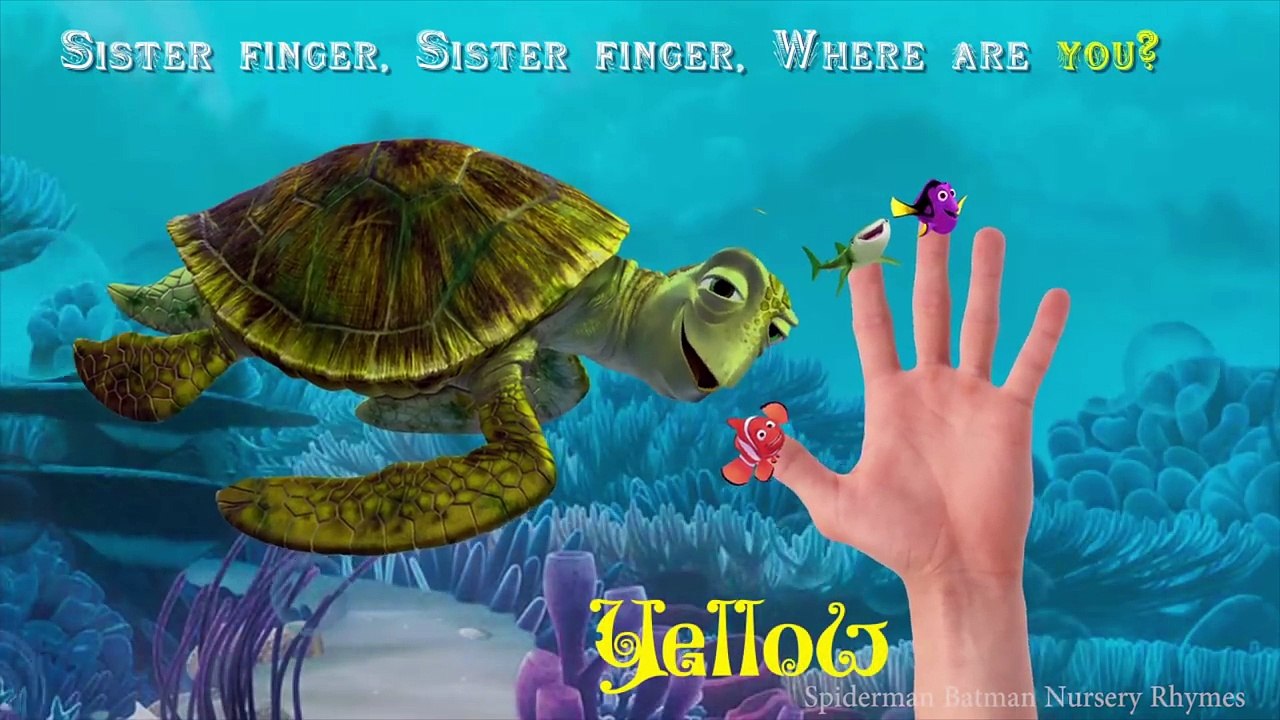 Finding Dory Finger Family Nursery Rhymes Song - Learning Colors for ...