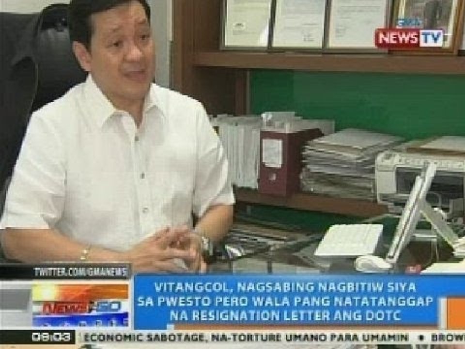 NTG: Al Vitangcol III, tinanggal na bilang general manager ng MRT ...