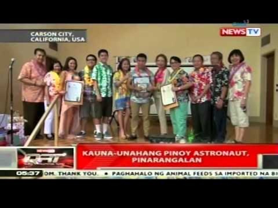 Kauna-unahang pinoy Astronaut, pinarangalan - video Dailymotion