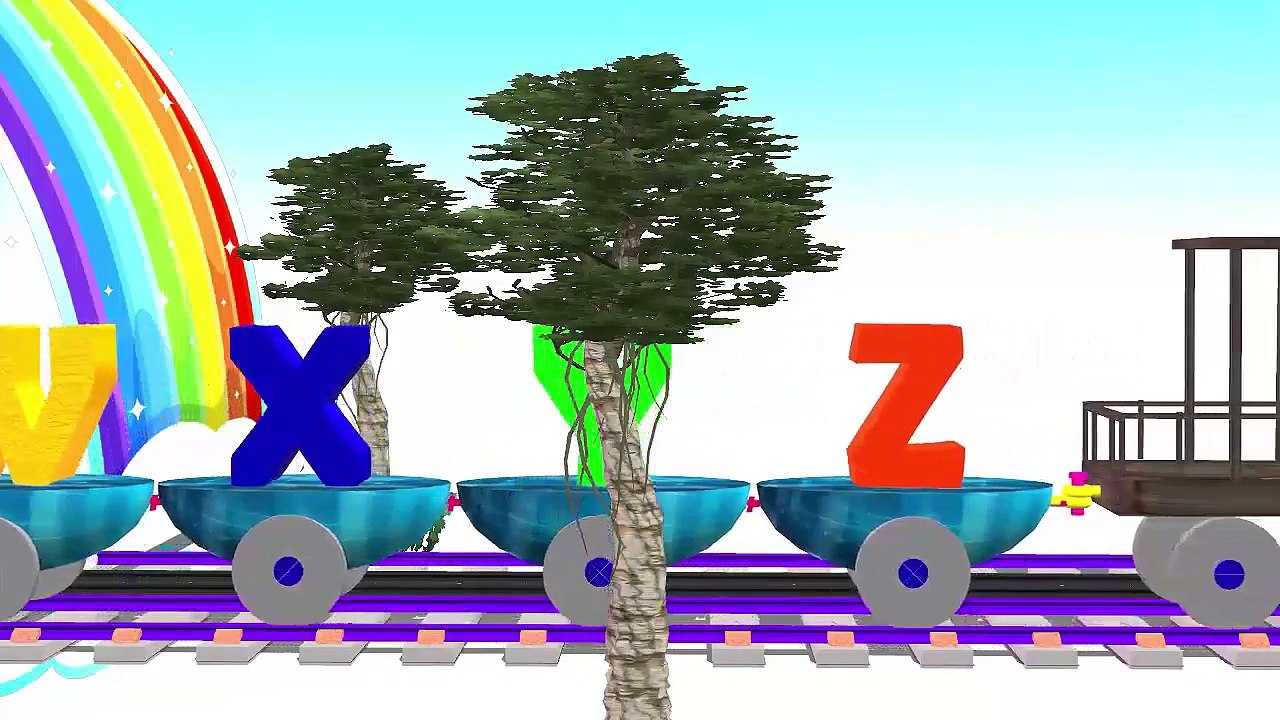 ABC Alphabet Train Song | 3D Animation Top Nursery Rhymes Collections ...