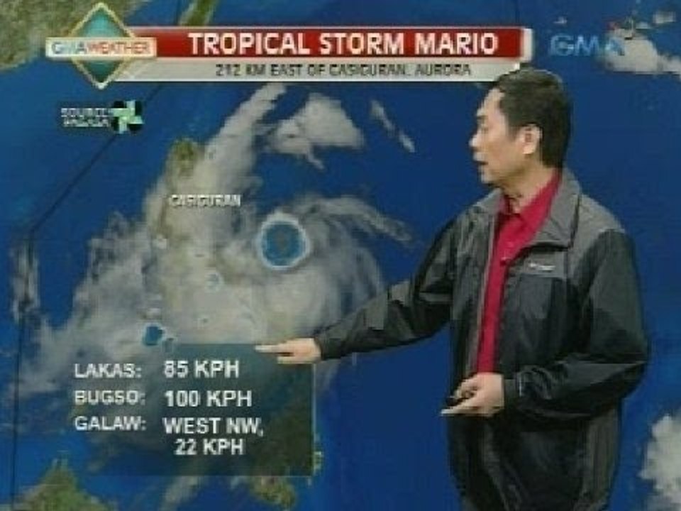 UH: Bagyong Mario, lumakas at pero bumagal habang papalapit ng Luzon ...