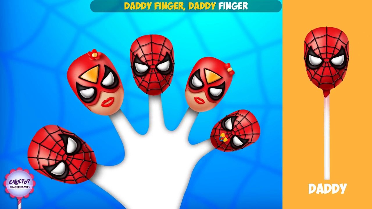 The Finger Family Spider man Family Nursery Rhyme | Spider man Finger ...