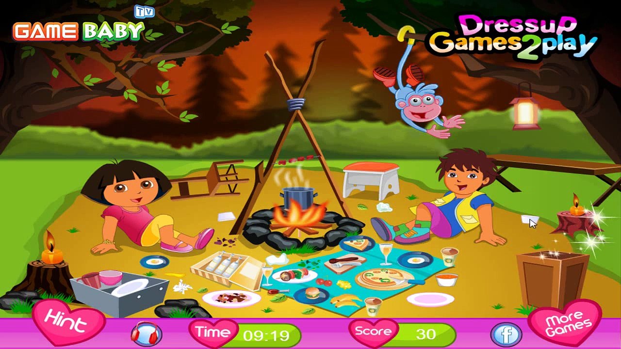 Game Baby Tv Episodes 54 Dora The Explorer Dora And Diego Camp Clean Up ...