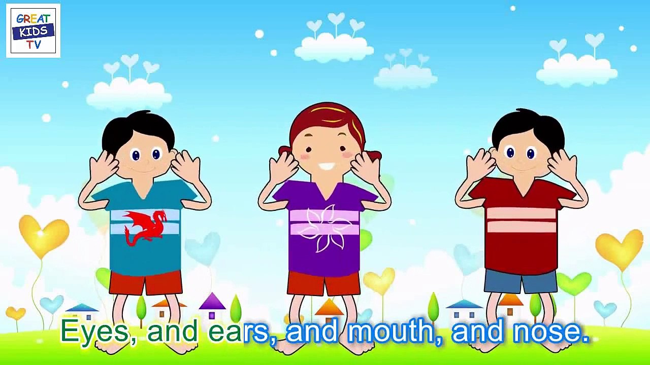 Head Shoulders Knees and Toes - Children Nursery Rhyme with Lyrics ...