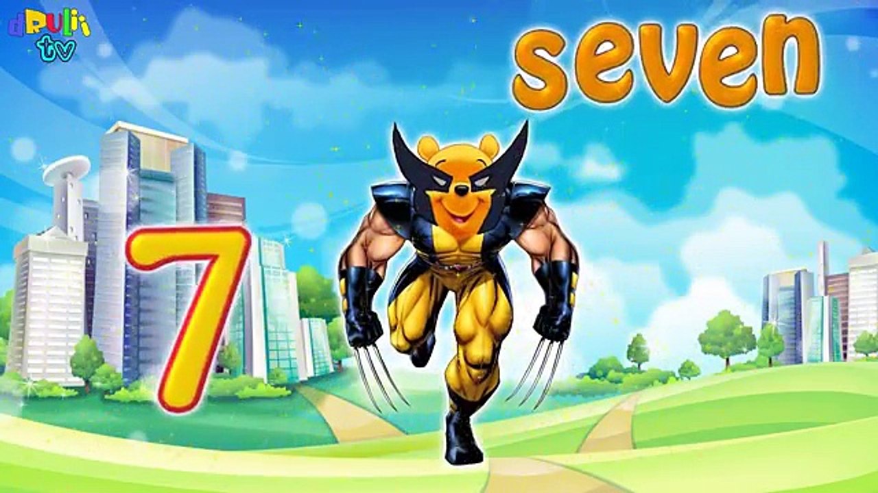 Counting from 1 to 20 with Cartoon characters and Superheroes - Learn ...