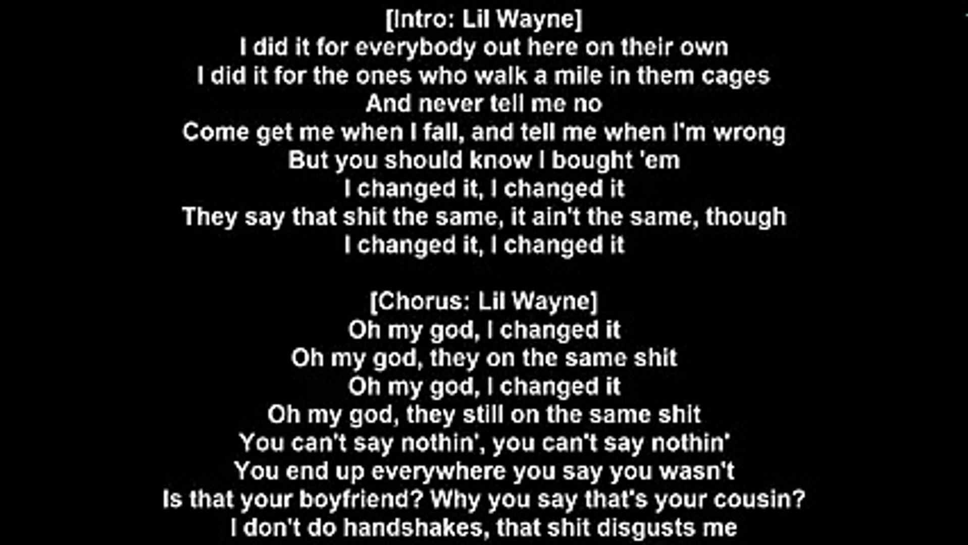 Lil Wayne High School Lyrics