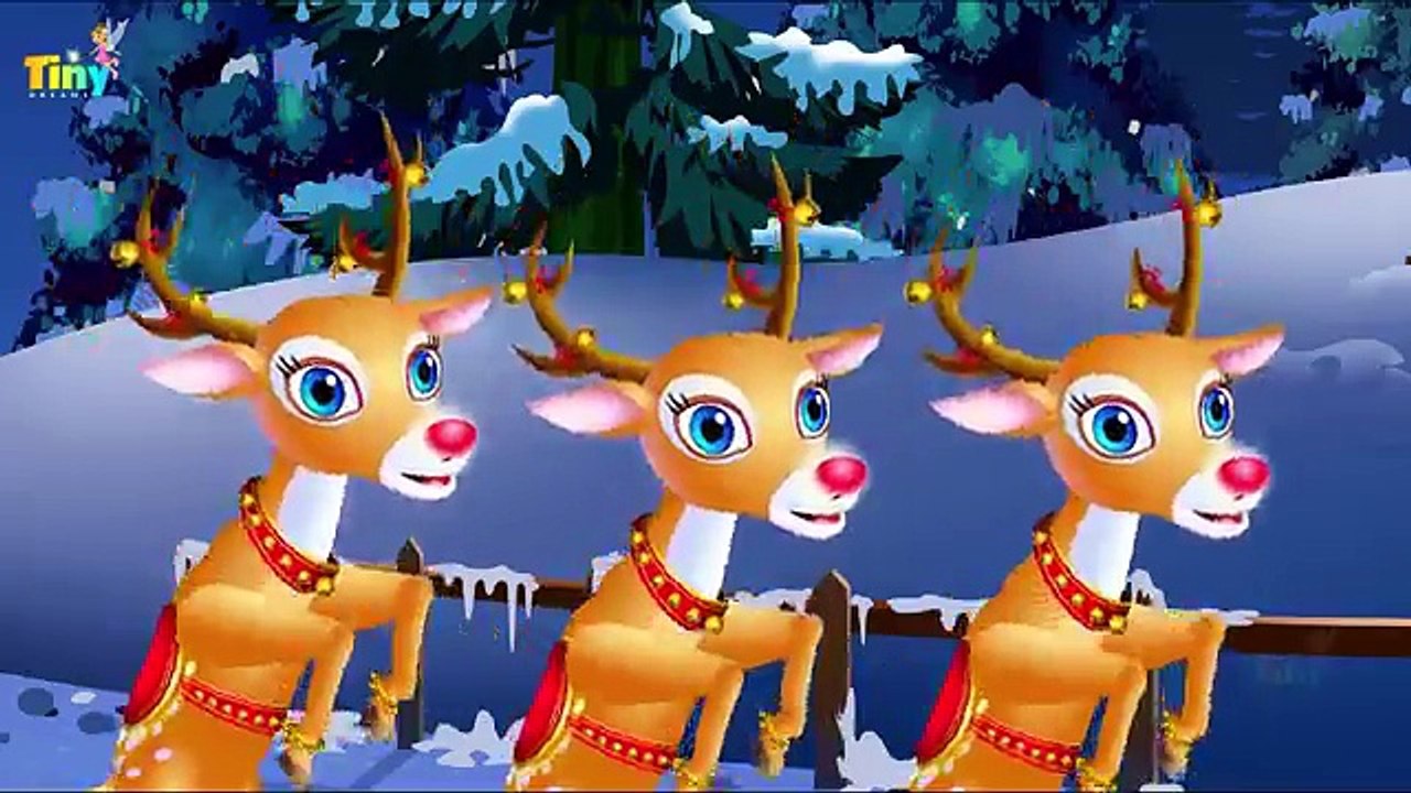 Five Little Reindeer Jumping On The Snow | Nursery Rhymes For Kids ...