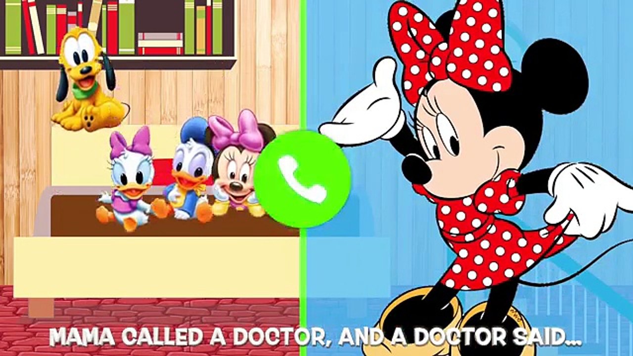 Five Little Mickey Mouse Baby Friends Jumping on the Bed with Doc ...