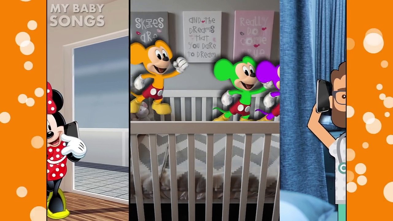 Five Little Mickey Jumping on the Bed Nursery Rhymes Lyrics – Видео ...