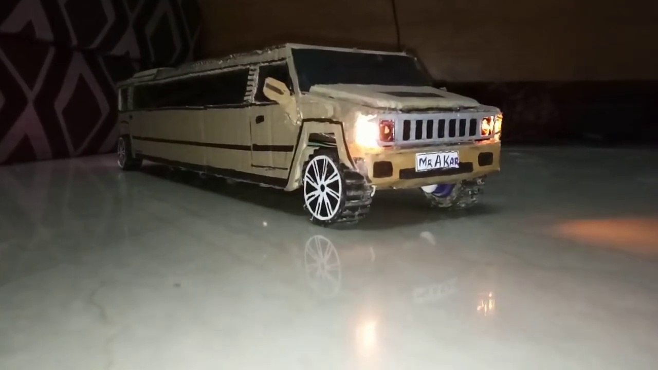 Cardboard Hummer Car __ How to make RC Hummer Limousine __Hummer limo ...