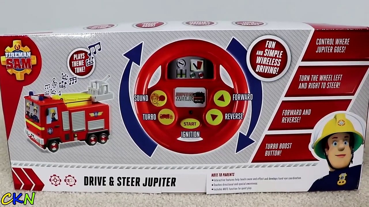 Fireman Sam Drive & Steer Jupiter Remote Control Fire Engine Toy ...