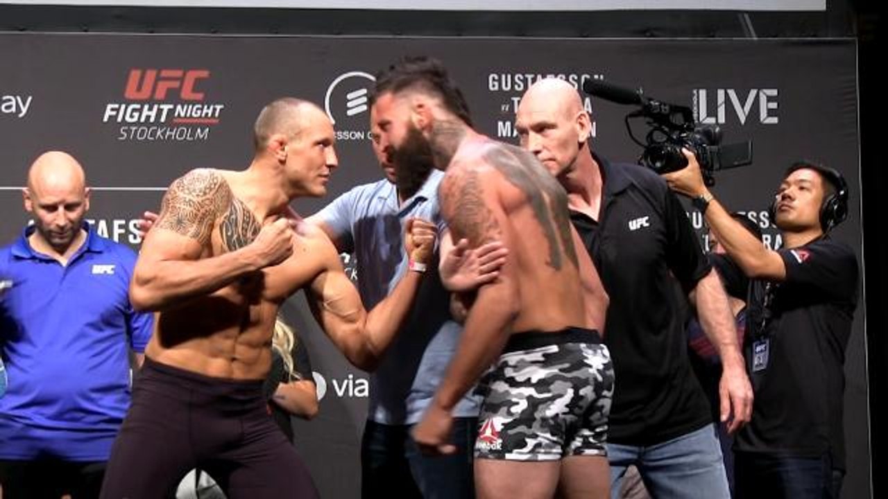 Fighters face off at UFC Fight Night 109 official weigh-ins - video ...